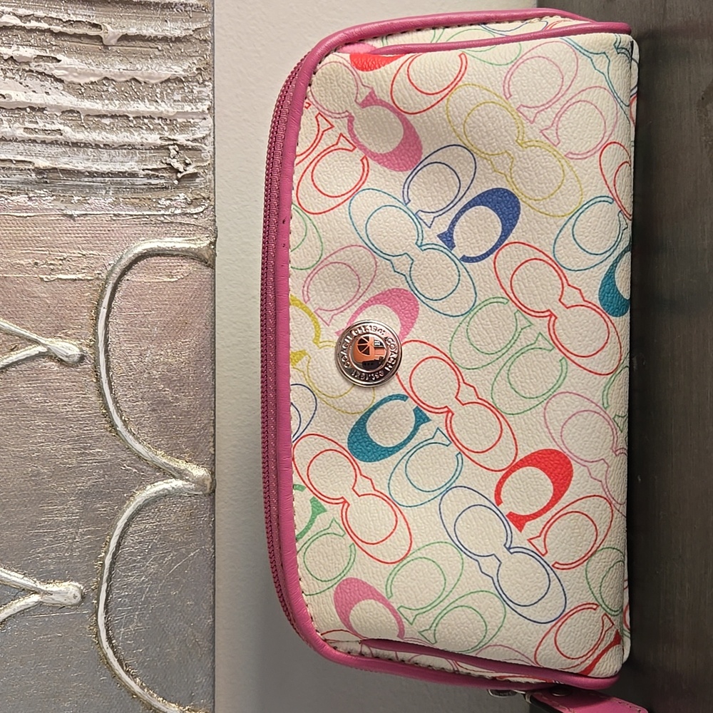 Coach Signature Cosmetic Bag - Gem